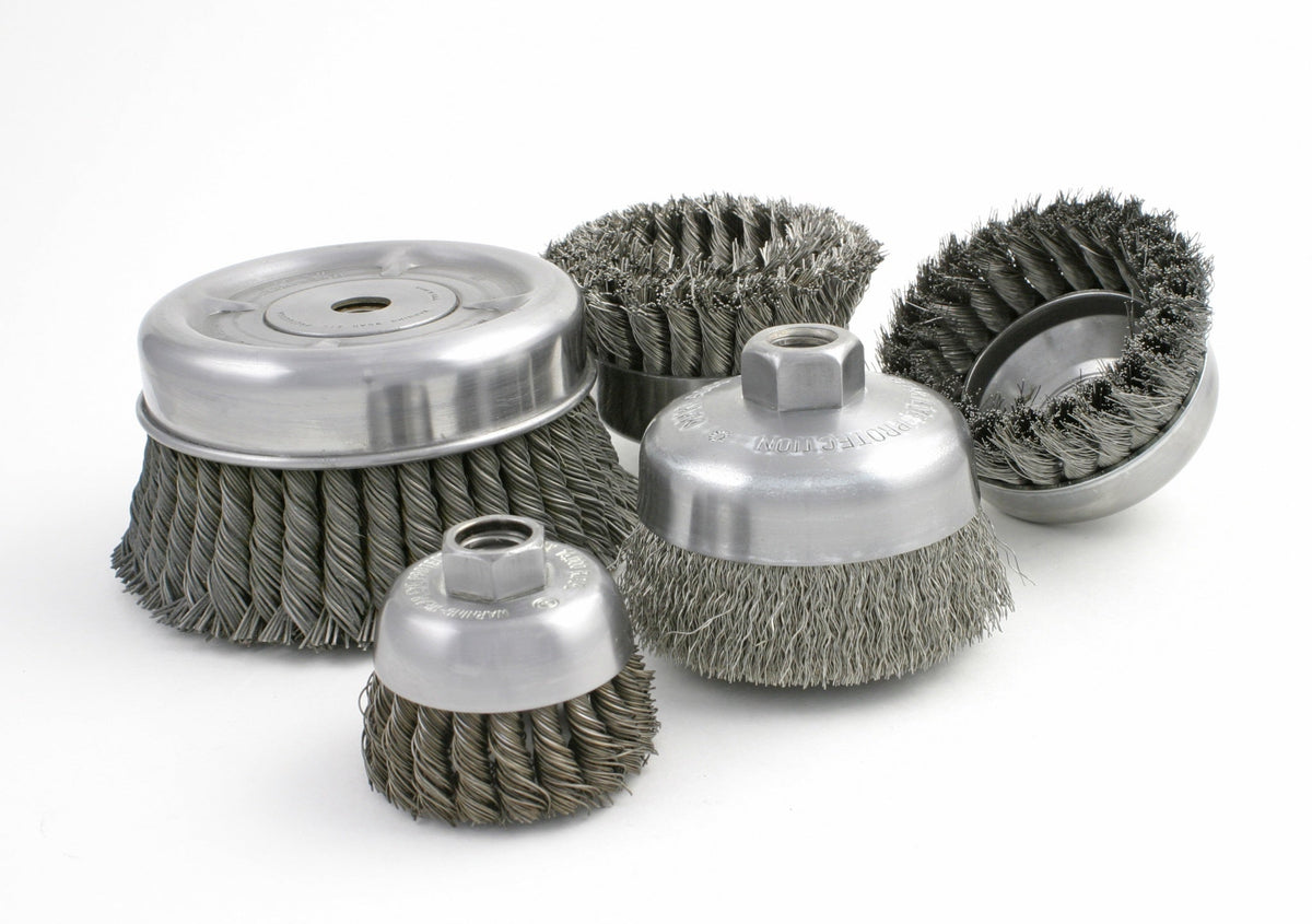 Wire Cup Brushes for Surface Finishing — Brush Research Manufacturing ...